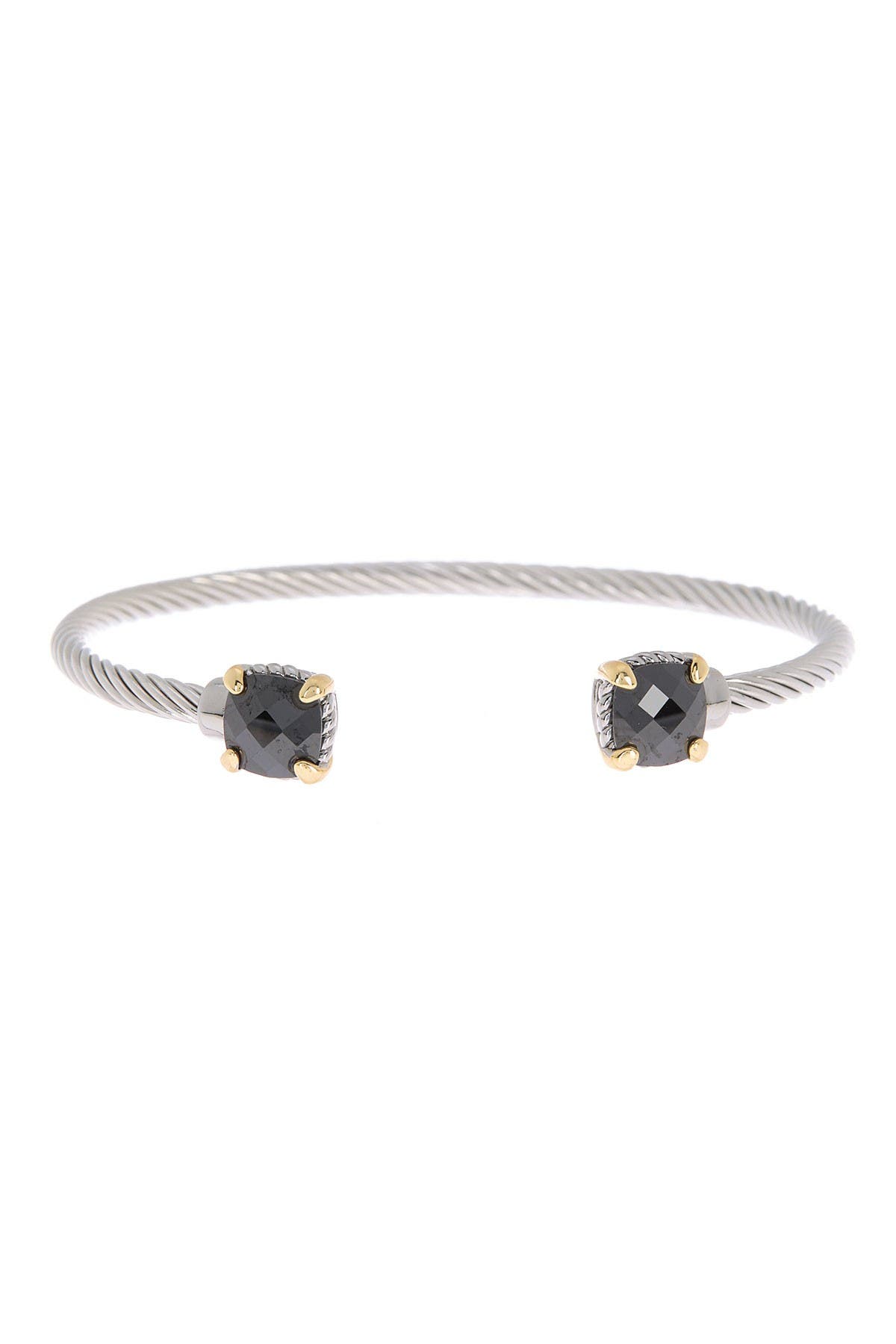 Juvell Twisted Cable Black Topaz Open Ended Cuff Bracelet | Nordstromrack