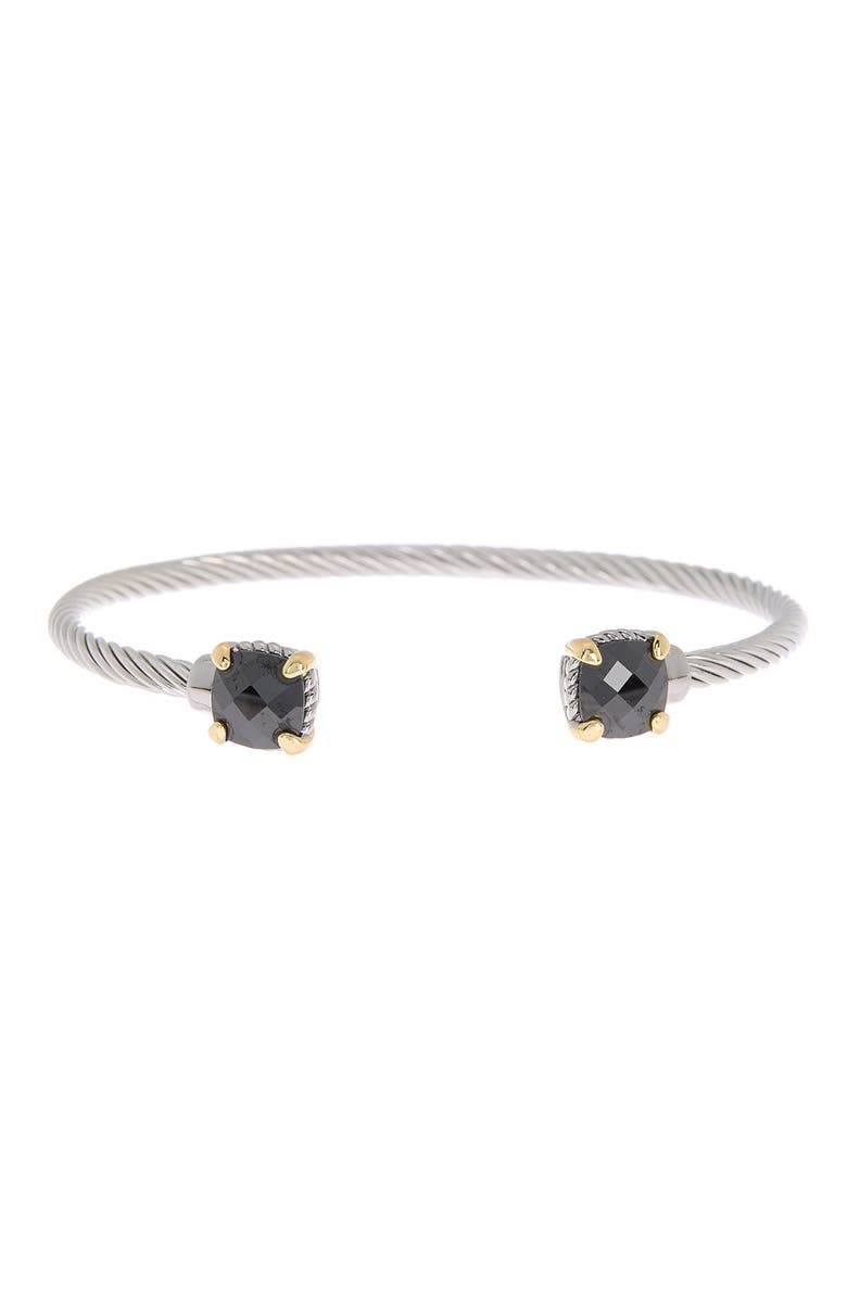 Juvell Twisted Cable Black Topaz Open Ended Cuff Bracelet | Nordstromrack