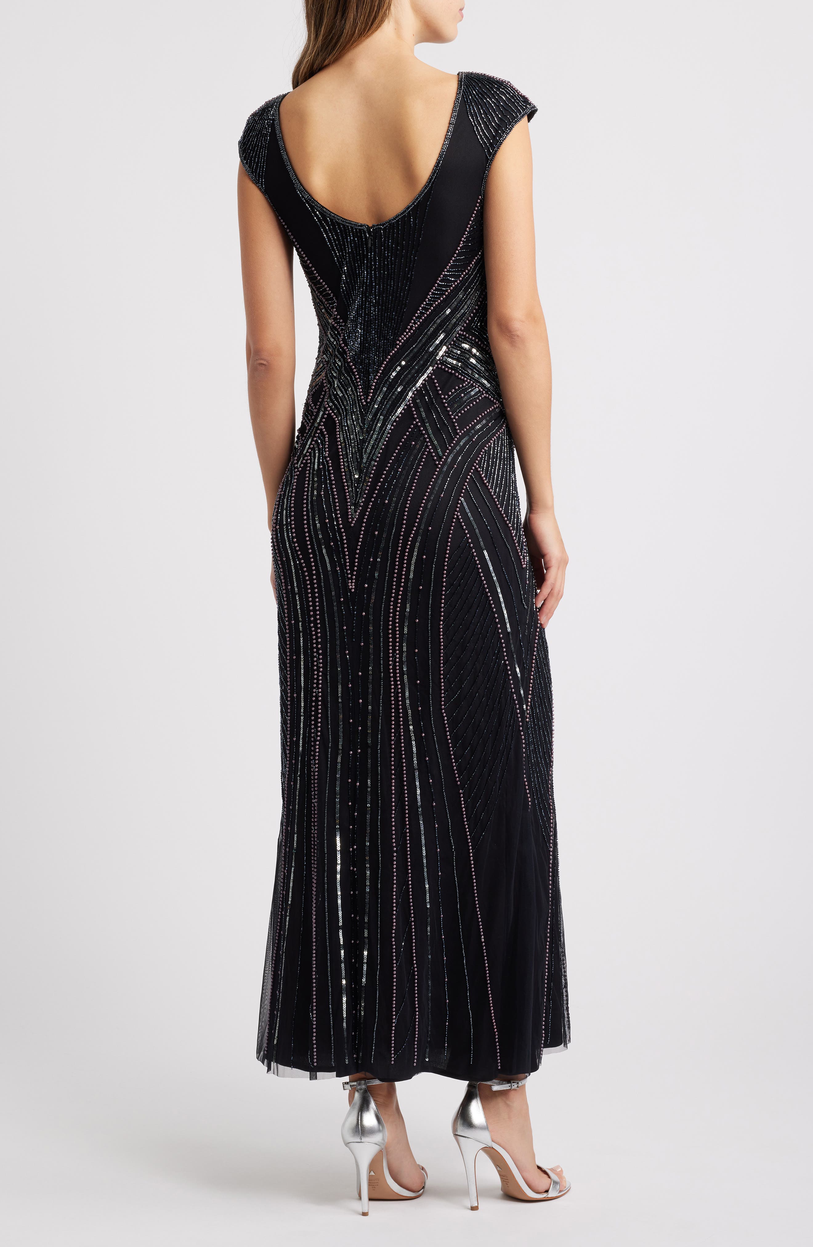 Pisarro Nights Beaded Cap Sleeve Cocktail Dress (Women) | Nordstromrack