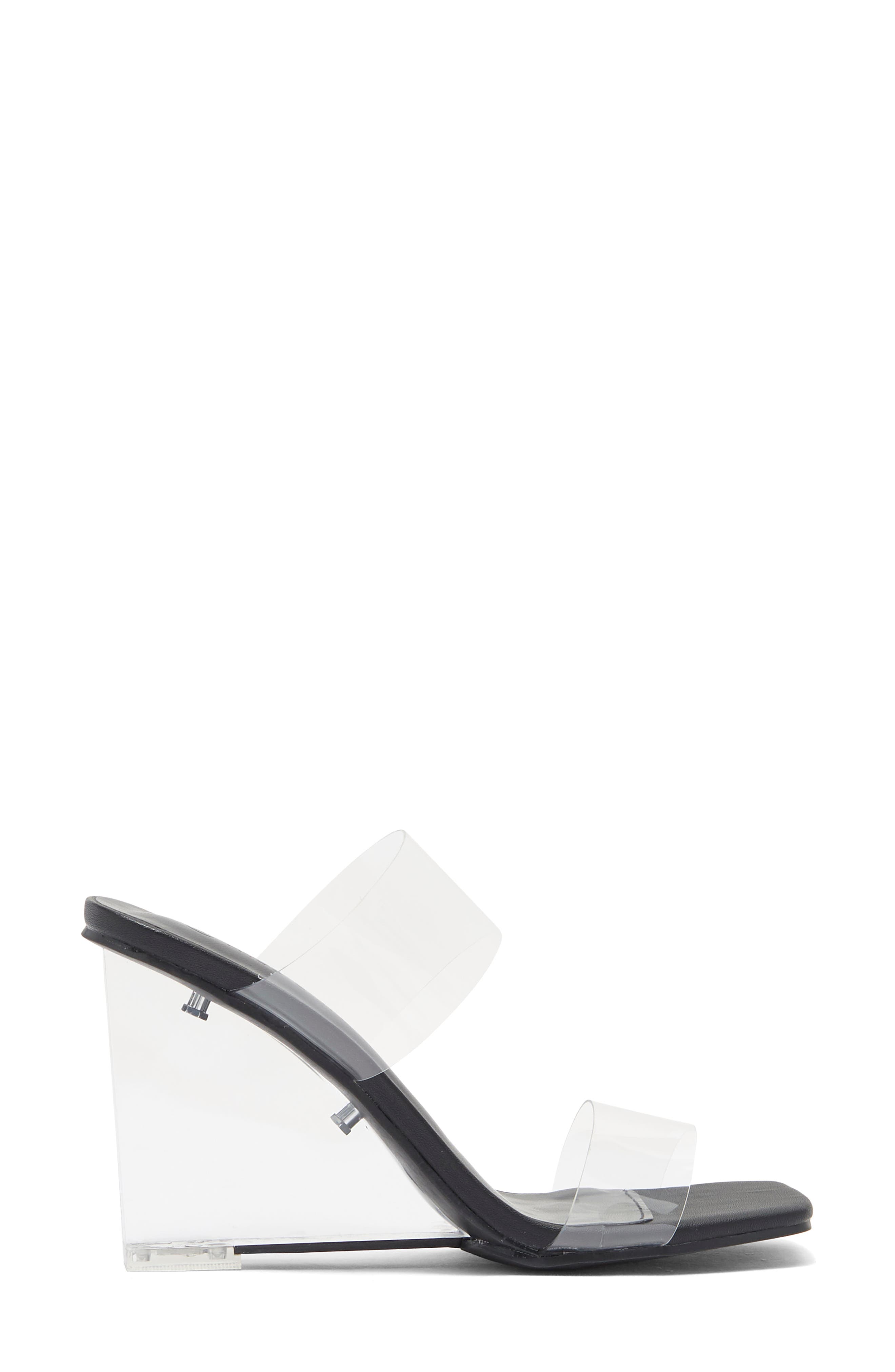 WILD DIVA LOUNGE Frankie Clear Strap Heeled Sandal (Women) | Nordstromrack