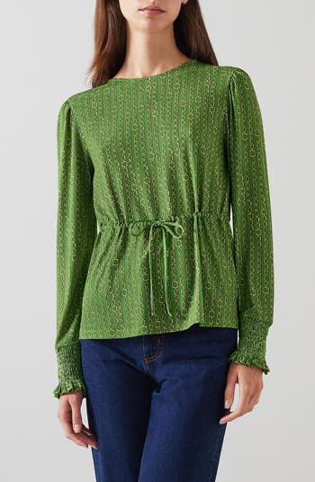 LK Bennett Ellie Chain Print Jersey Top | Nordstromrack