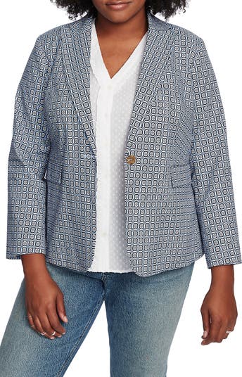 Court & Rowe Tile Floral One-Button Blazer | Nordstromrack