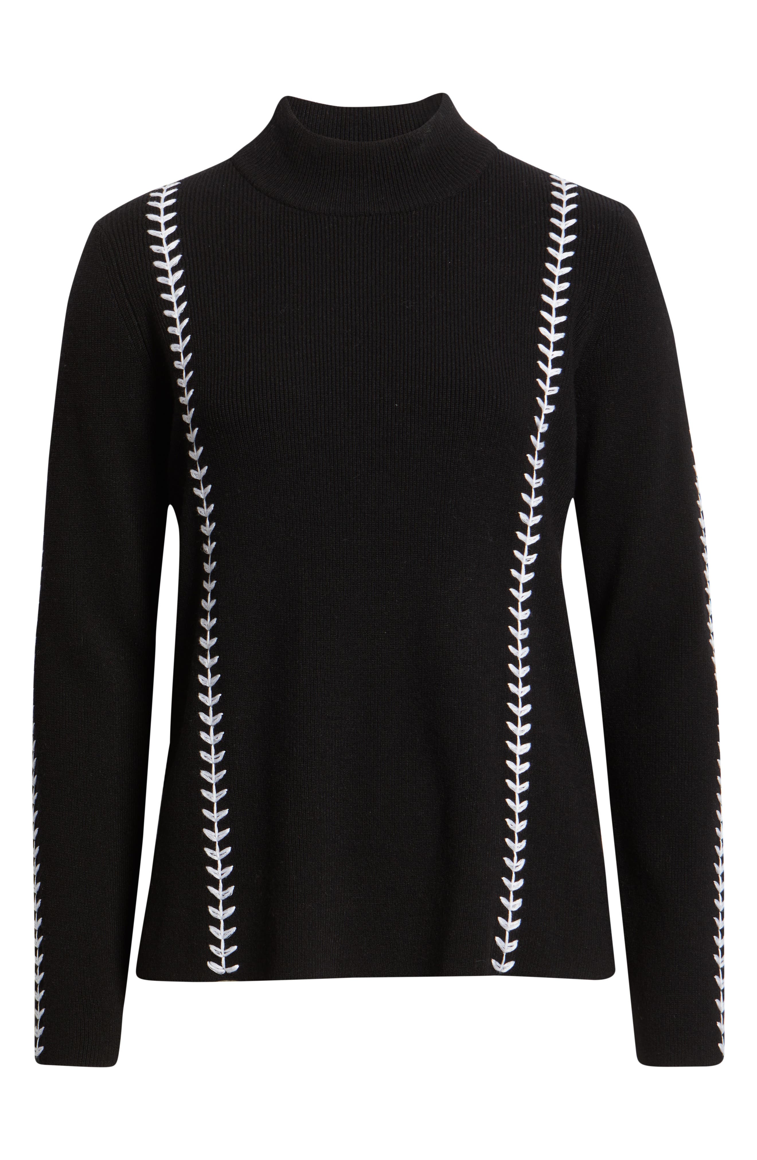 Elie Tahari The Goldie Mock Neck Rib Top | Nordstrom