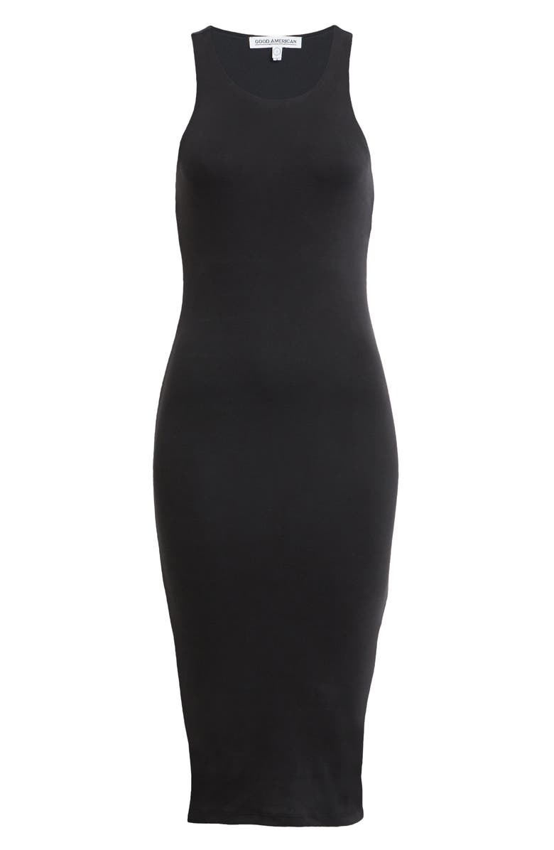 Good American Microrib Sleeveless Midi Body-Con Dress | Nordstromrack