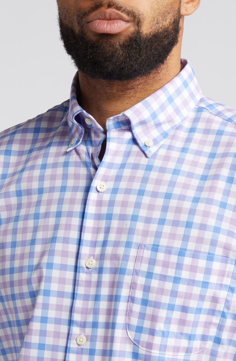 Peter Millar Castine Crown Lite Check Stretch Button-Down Shirt ...