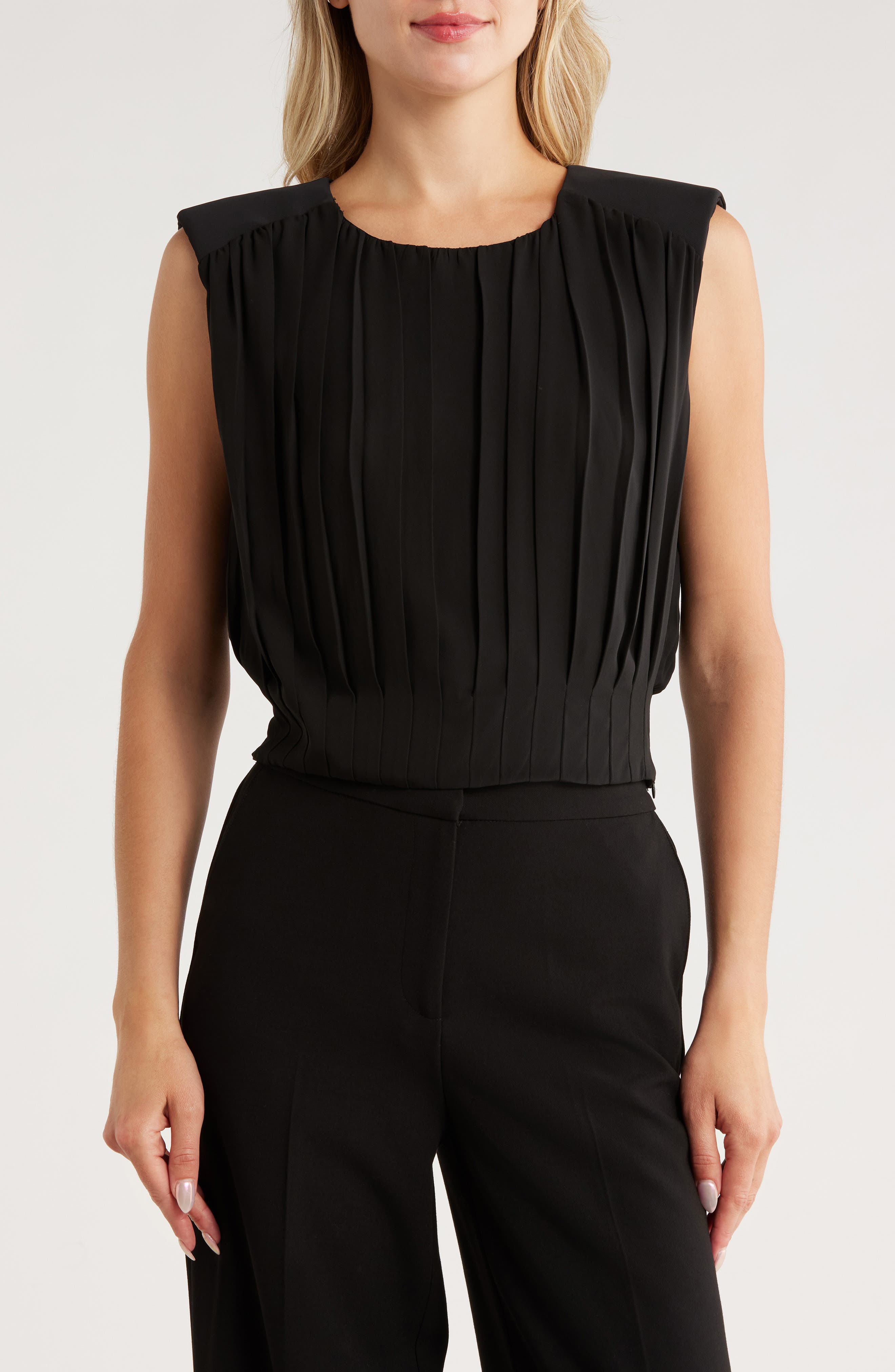JASON WU Pleated Sleeveless Crop Top | Nordstromrack