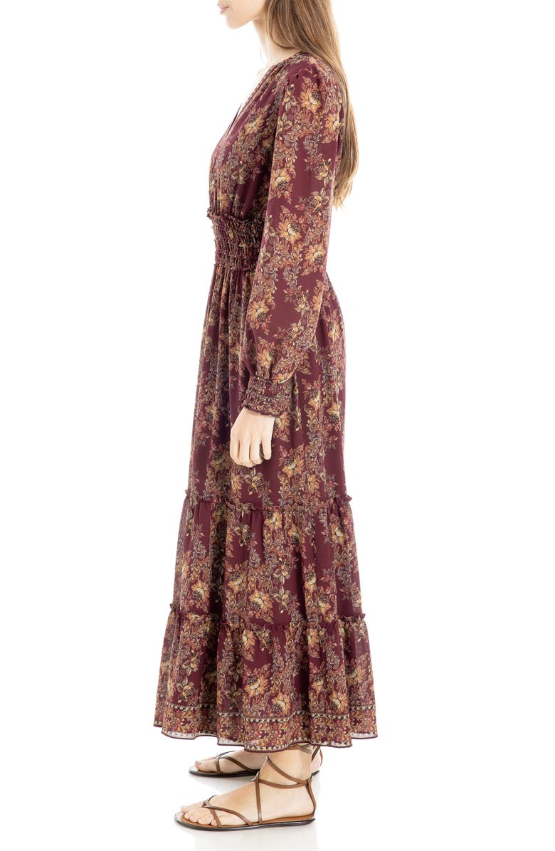 MAX STUDIO Long Sleeve Tiered Maxi Dress | Nordstromrack