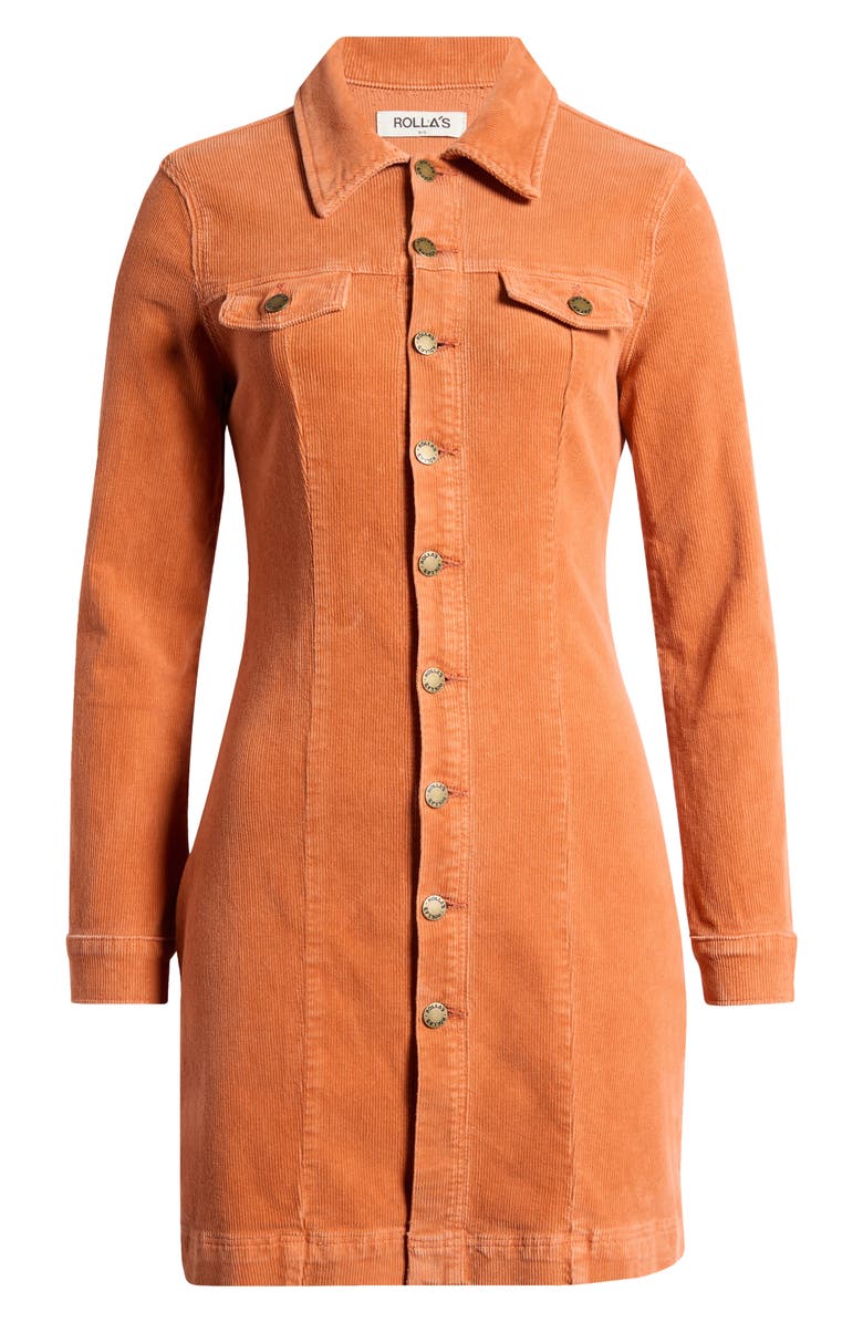 Rolla’s Morgan Long Sleeve Corduroy Shirtdress | Nordstromrack