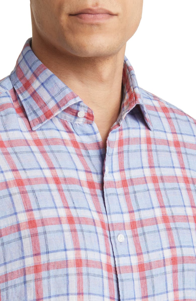 Peter Millar Crown Crafted Sadler Linen Sport Shirt | Nordstromrack