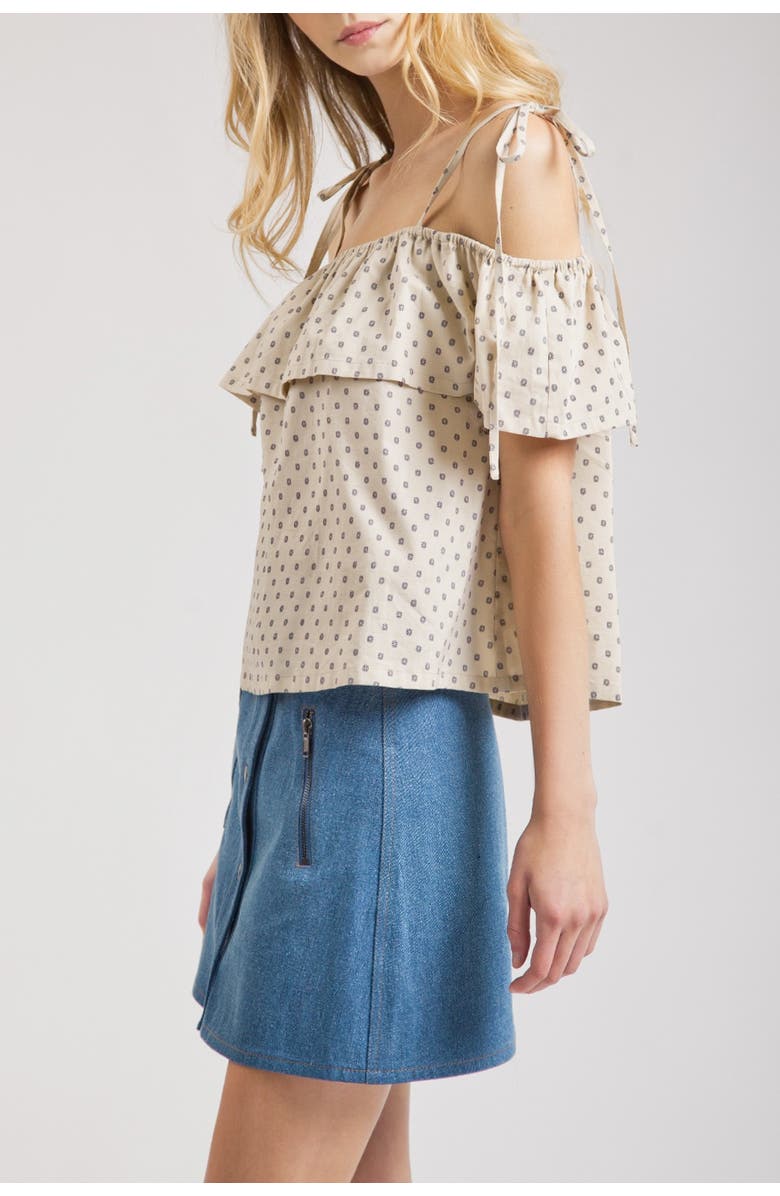 J.O.A. Ruffle Cold Shoulder Blouse | Nordstromrack