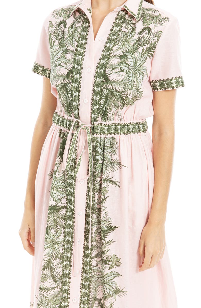 MAX STUDIO Border Print Midi Shirtdress | Nordstromrack