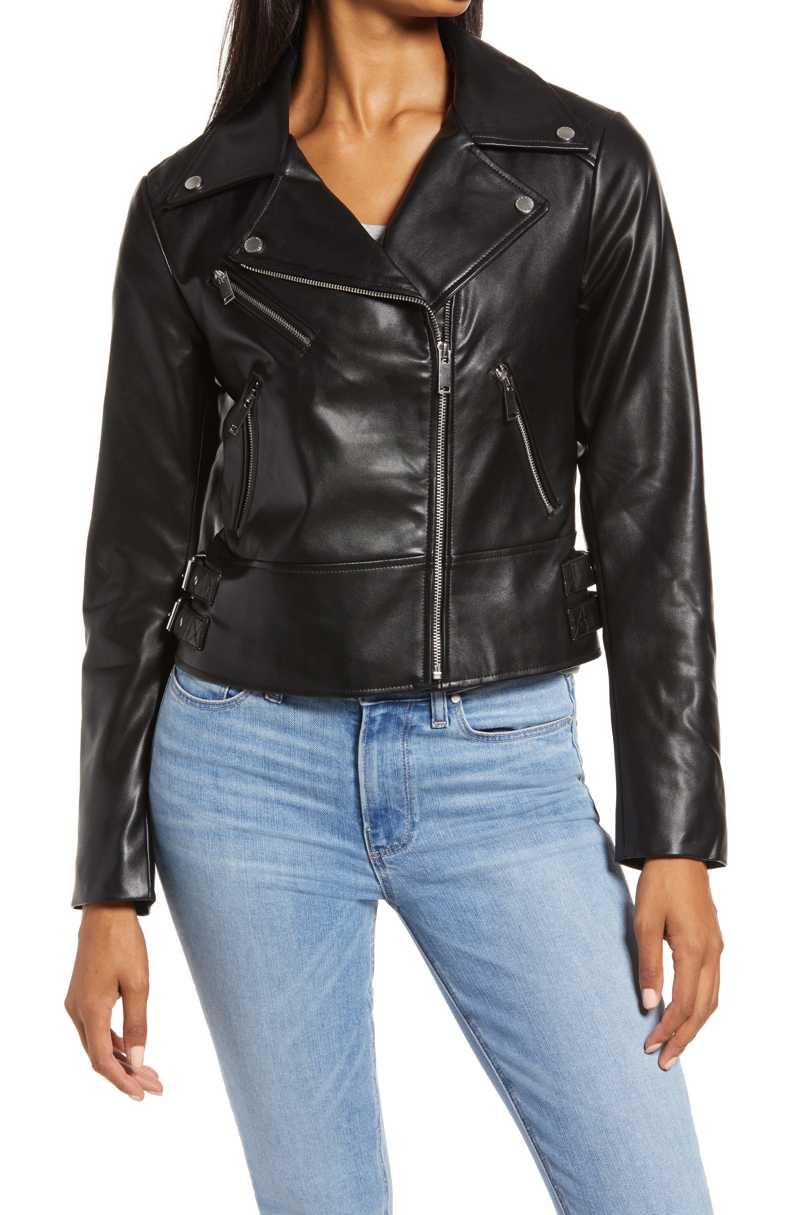 French Connection Faux Leather Moto Jacket | Nordstrom