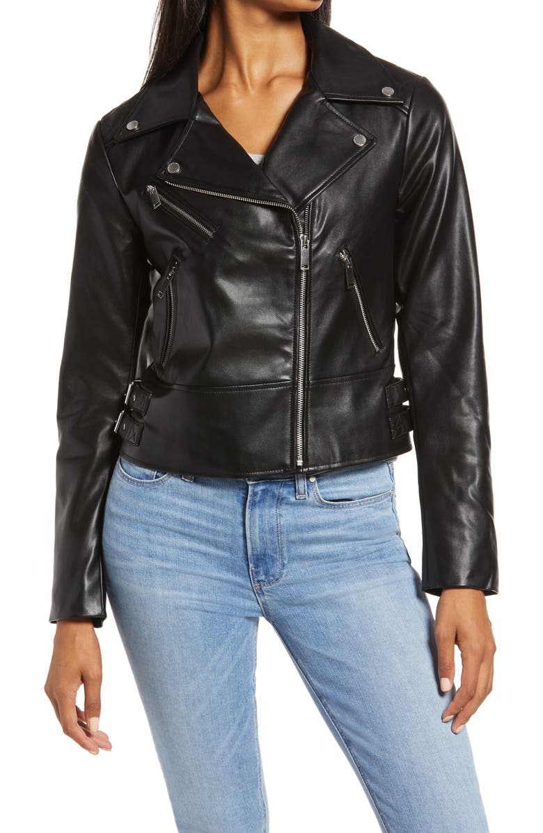French Connection Faux Leather Moto Jacket | Nordstromrack