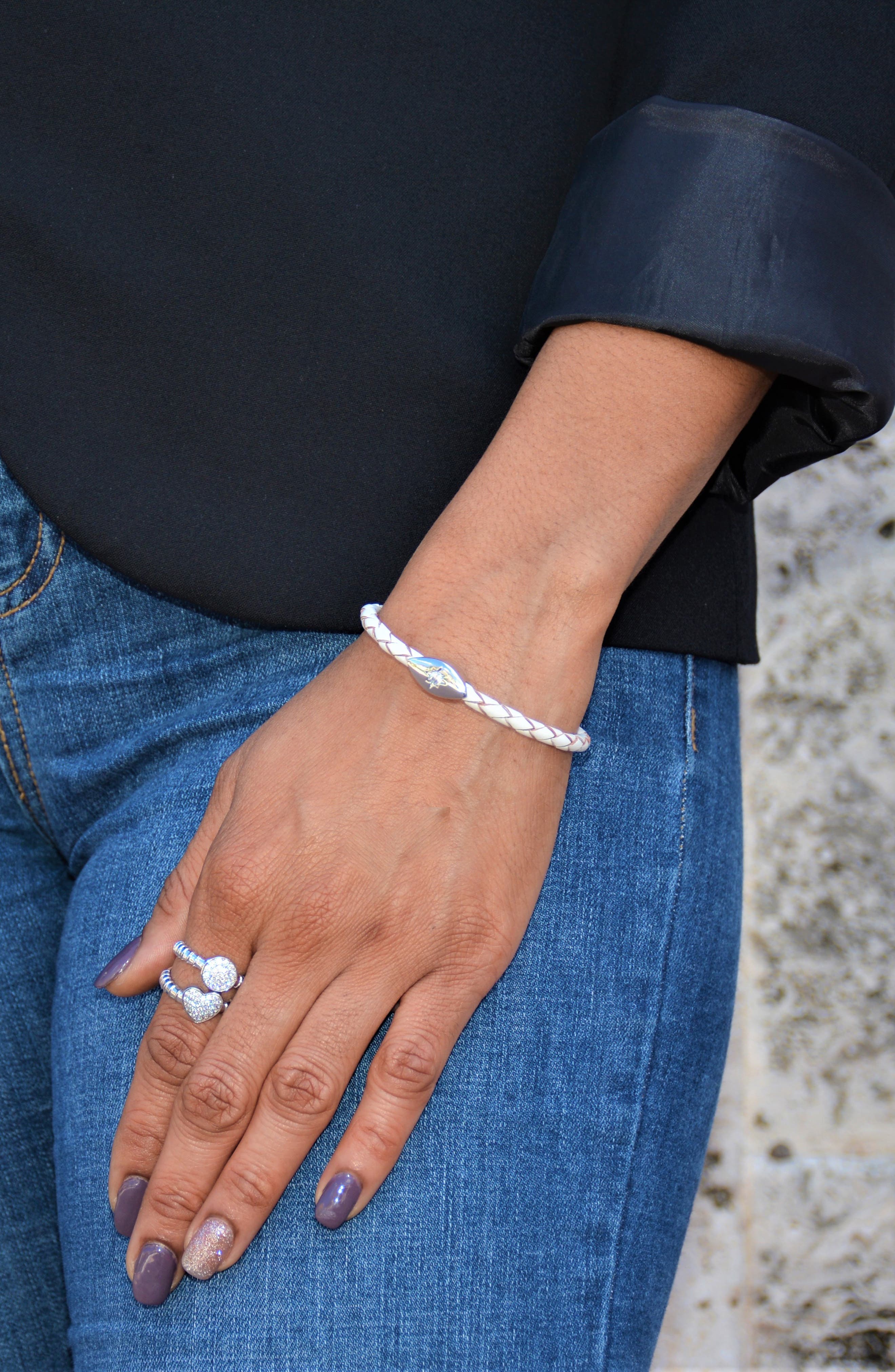 Liza Schwartz Sterling Silver Evil Eye Starlight Premium Leather ...