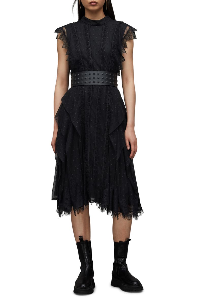 AllSaints Freya Lace Midi Dress | Nordstromrack