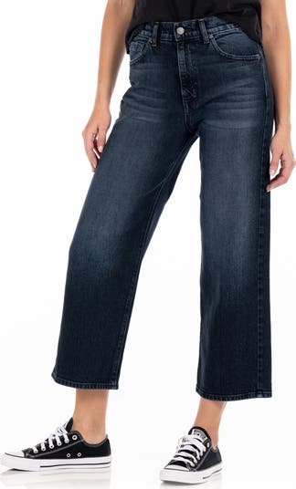 Modern American Savannah High Waist Crop Wide Leg Jeans | Nordstrom