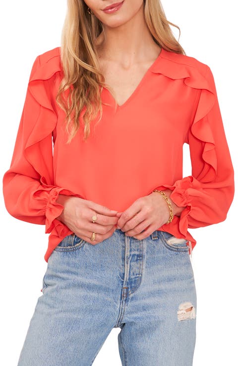 Women's Orange Blouses | Nordstrom