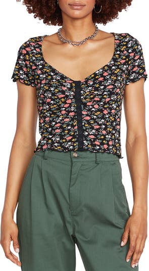 Volcom Stone Steezee Floral Crop Top | Nordstrom