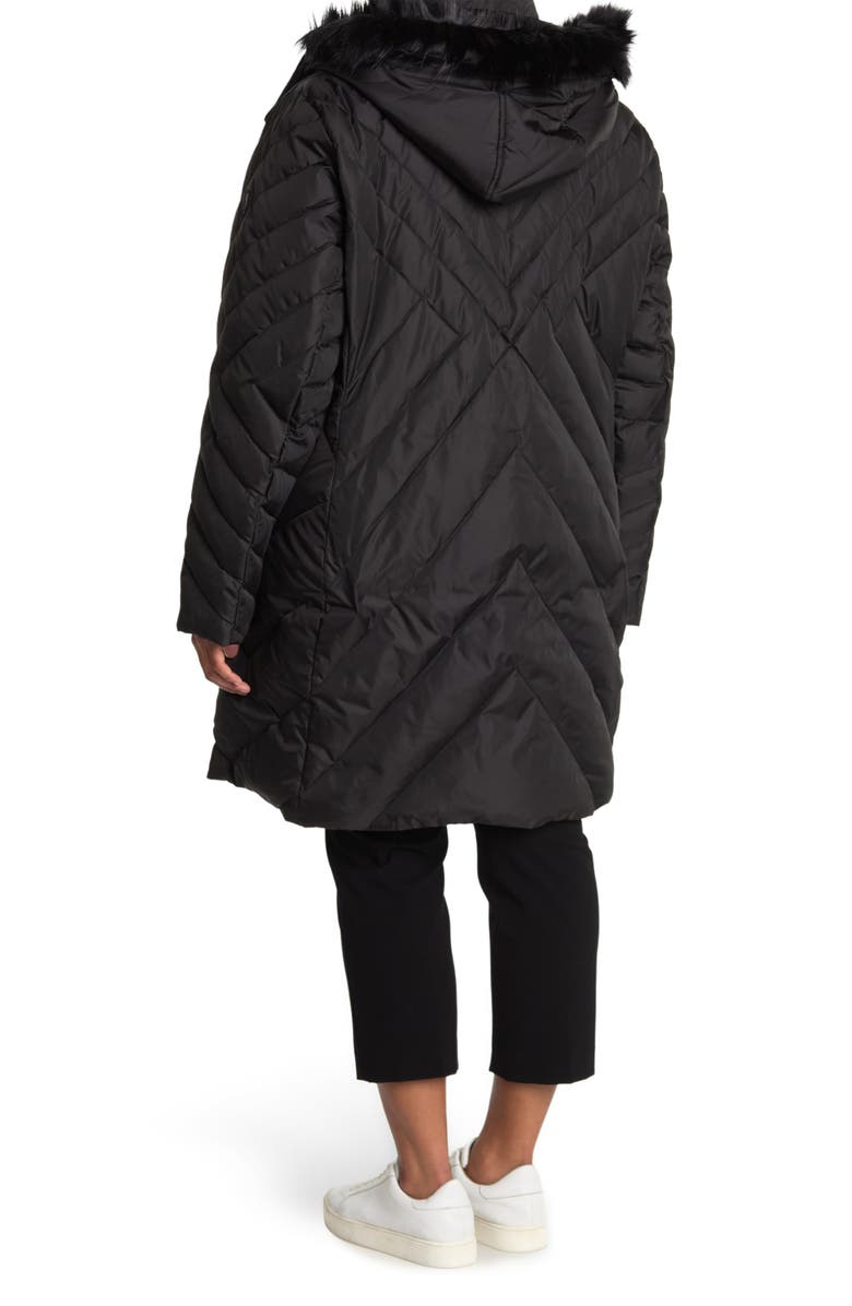 Larry Levine Quilted Chevron Puffer Hooded Jacket | Nordstromrack