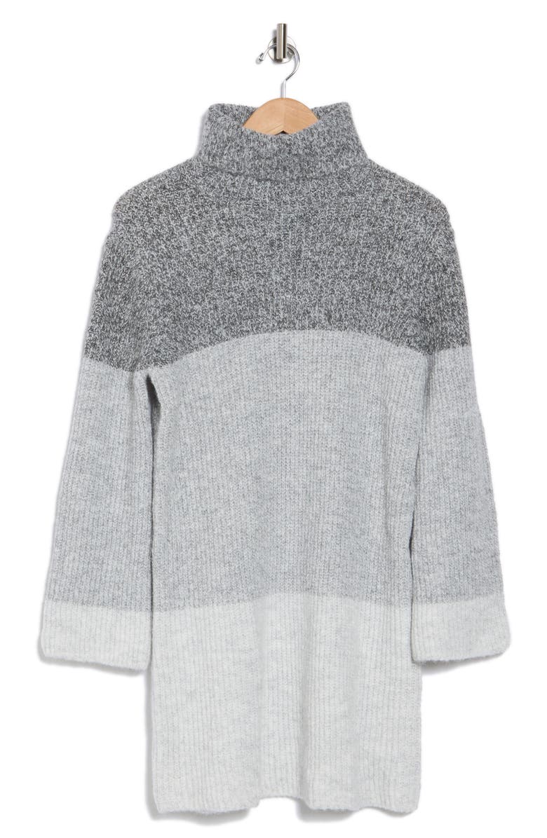 Steve Madden Colorblock Long Sleeve Turtleneck Sweater Dress ...