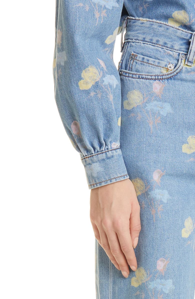 Ganni Magny Indigo Print Organic Cotton Jeans | Nordstromrack