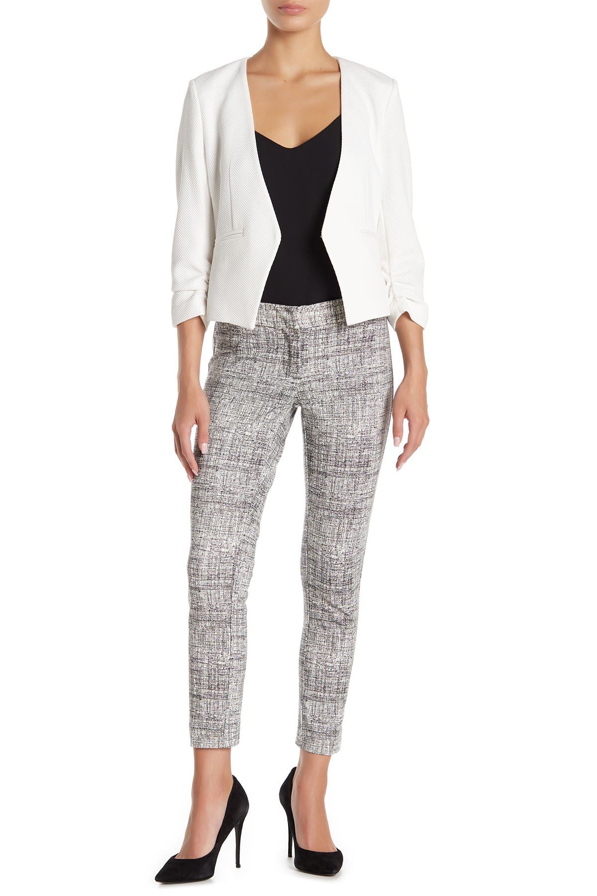 Amanda & Chelsea Amanda Comfort Waist Sketch Print Ponte Pants ...
