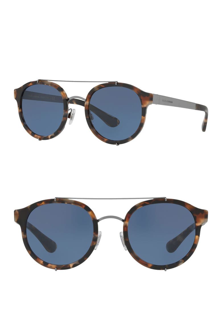 51mm Round Top Bar Sunglasses (Men) | Nordstromrack