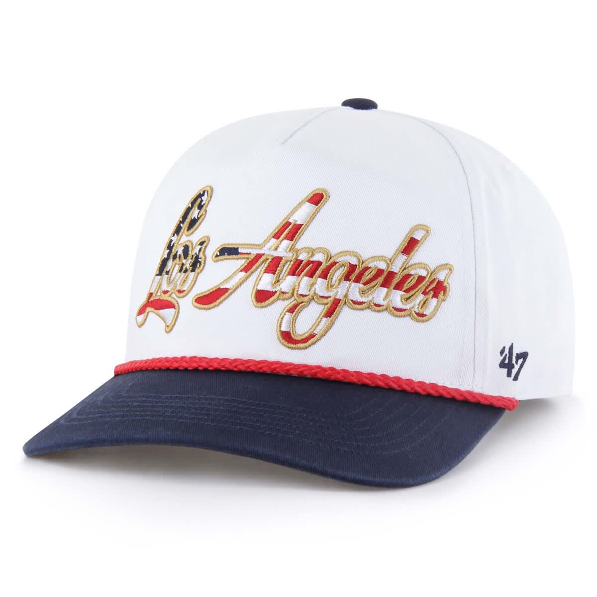 '47 Men's '47 White Los Angeles Dodgers Patriotic Overhand Hitch ...
