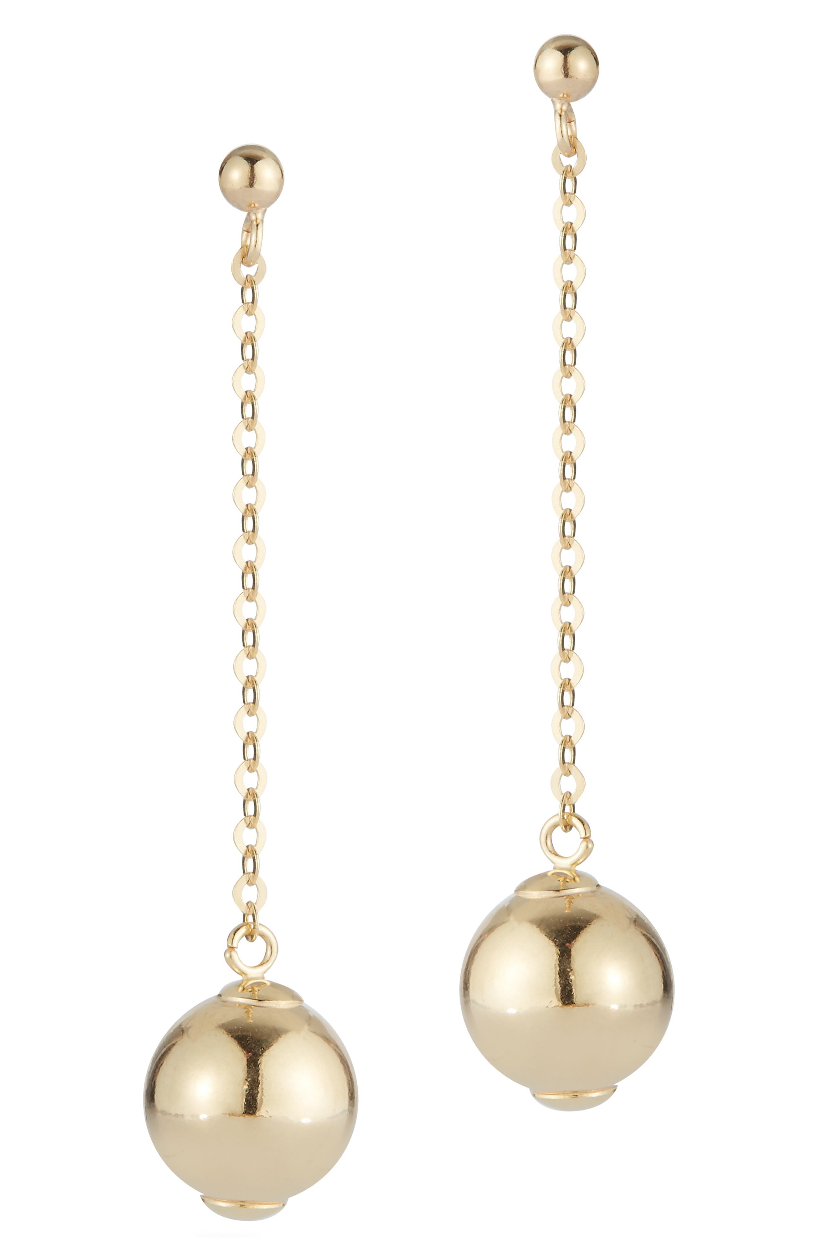 Ember Fine Jewelry 14K Yellow Gold Ball Drop Earrings | Nordstromrack