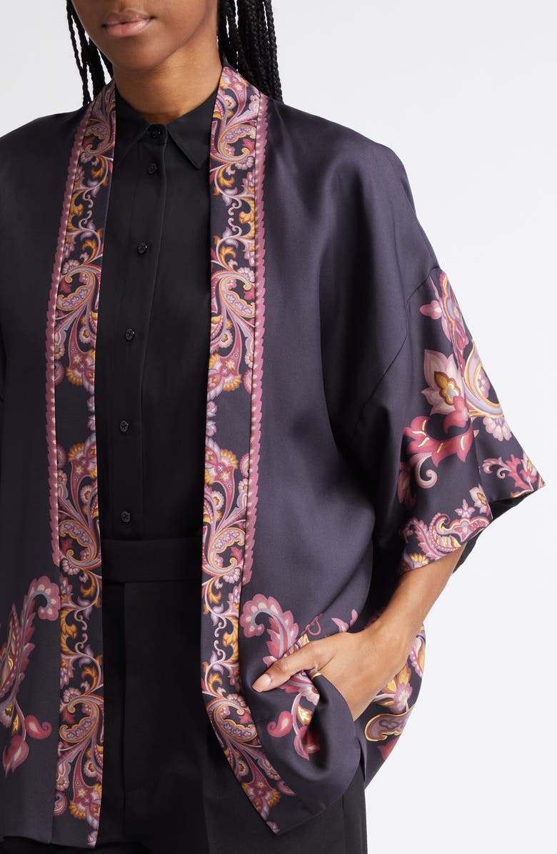 Etro Paisley Silk Twill Open Front Jacket | Nordstromrack