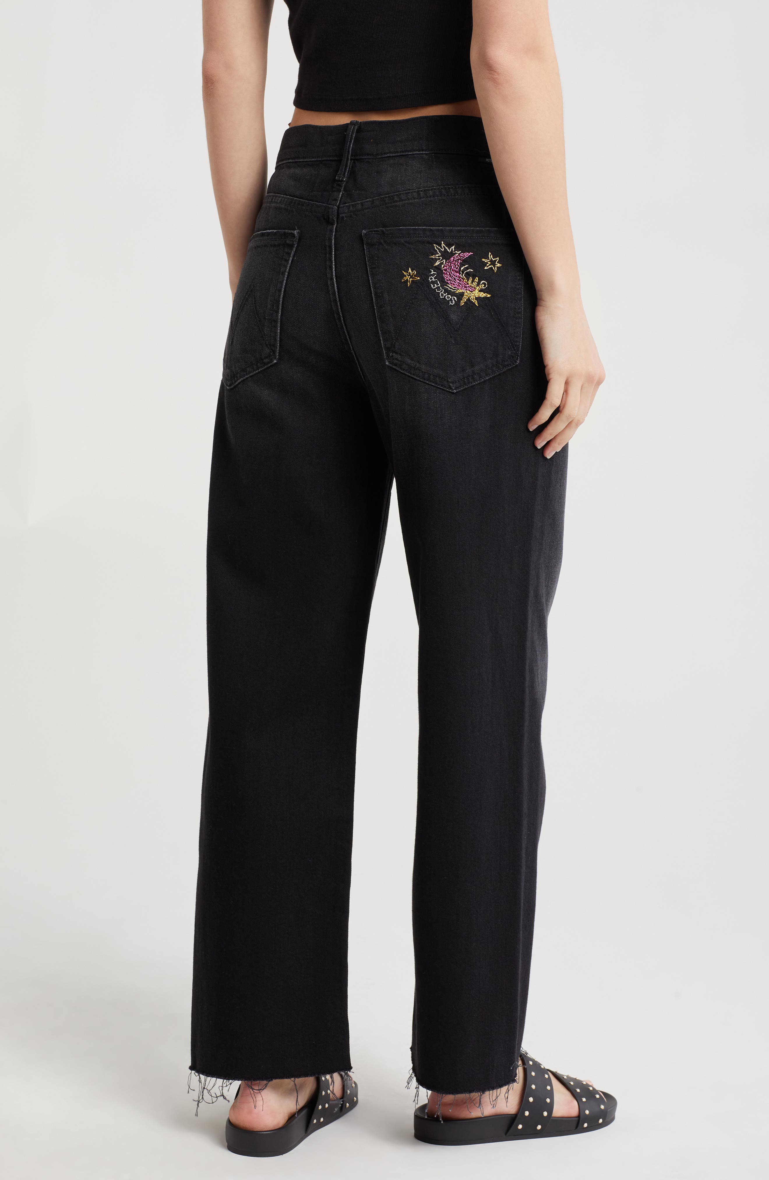 MOTHER The Starry Spitfire Ankle Fray Jeans | Nordstromrack