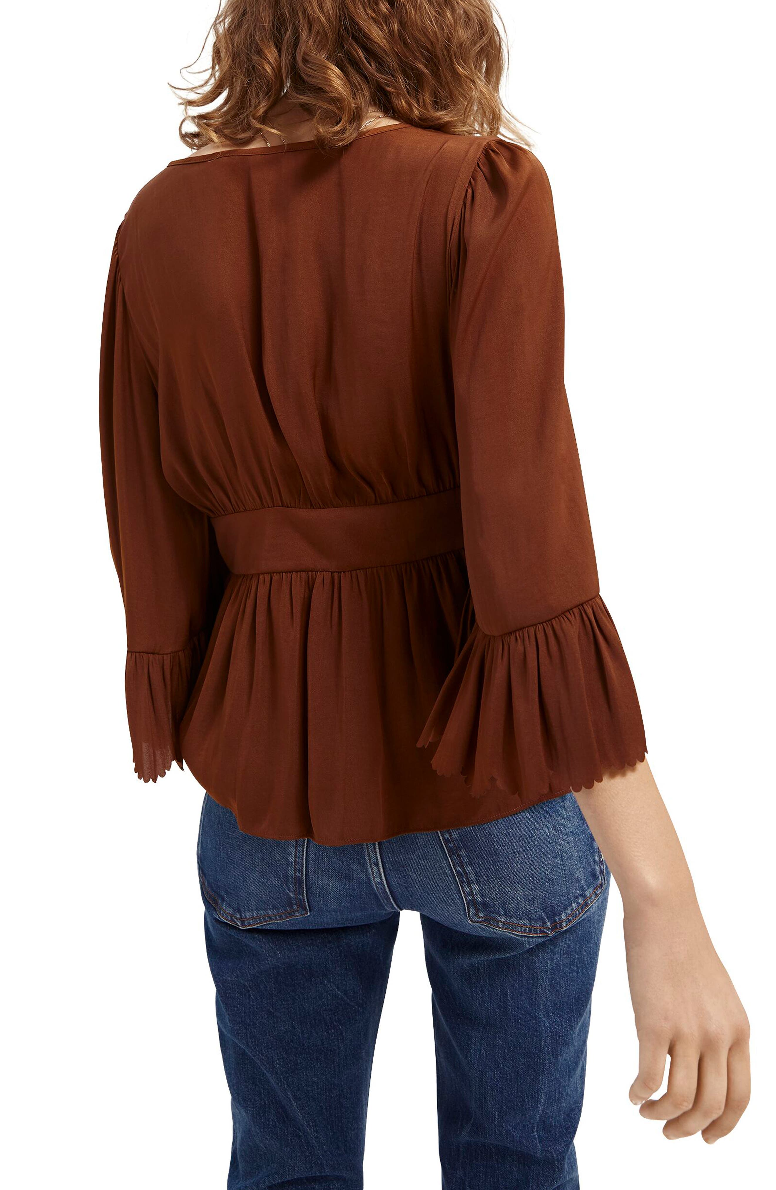 Scotch & Soda V-Neck Peplum Top | Nordstromrack