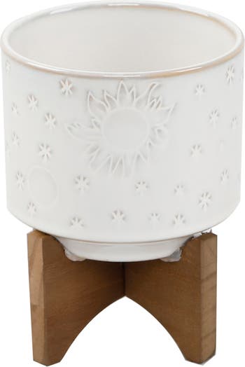 FLORA BUNDA Sun & Moon Ceramic Footed Planter | Nordstromrack