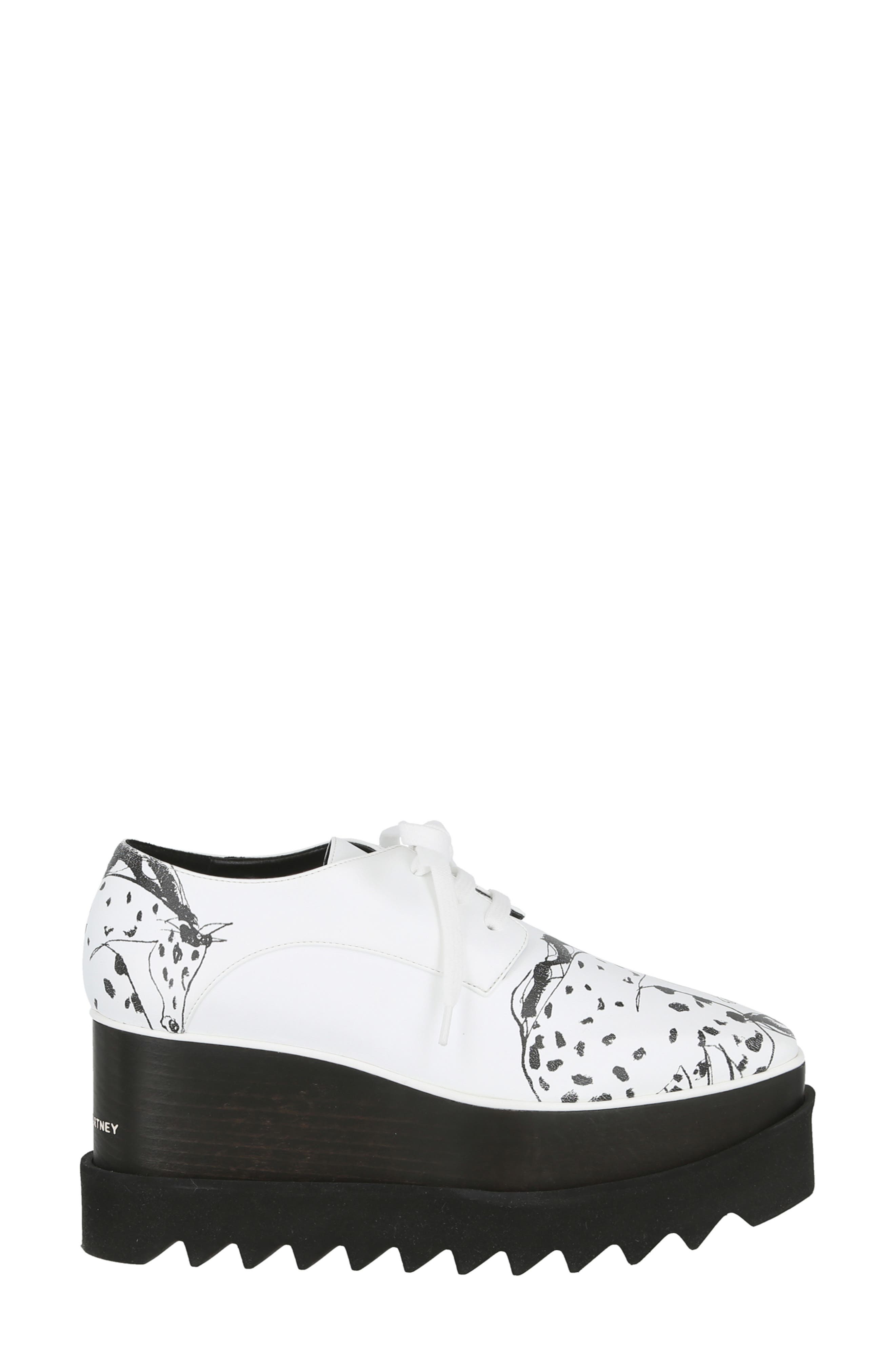 Stella McCartney Elyse Snakeskin Print Platform Wedge Sneaker (Women ...