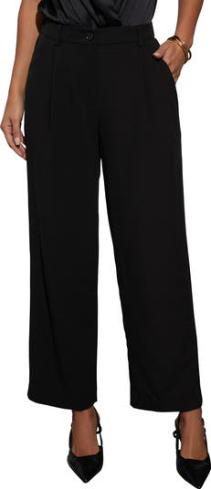 VICI Collection Kattie High Waist Straight Leg Crepe Trousers | Nordstrom
