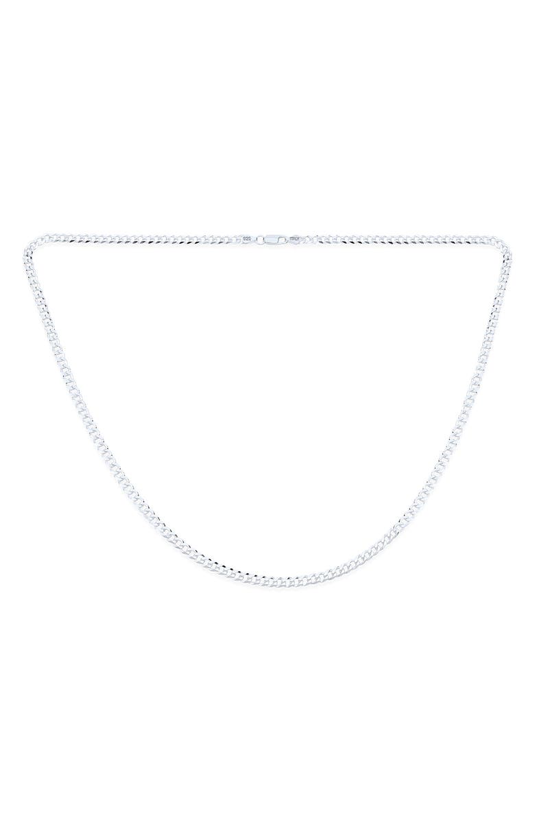 BLING JEWELRY Sterling Silver 18" Curb Me Necklace | Nordstromrack