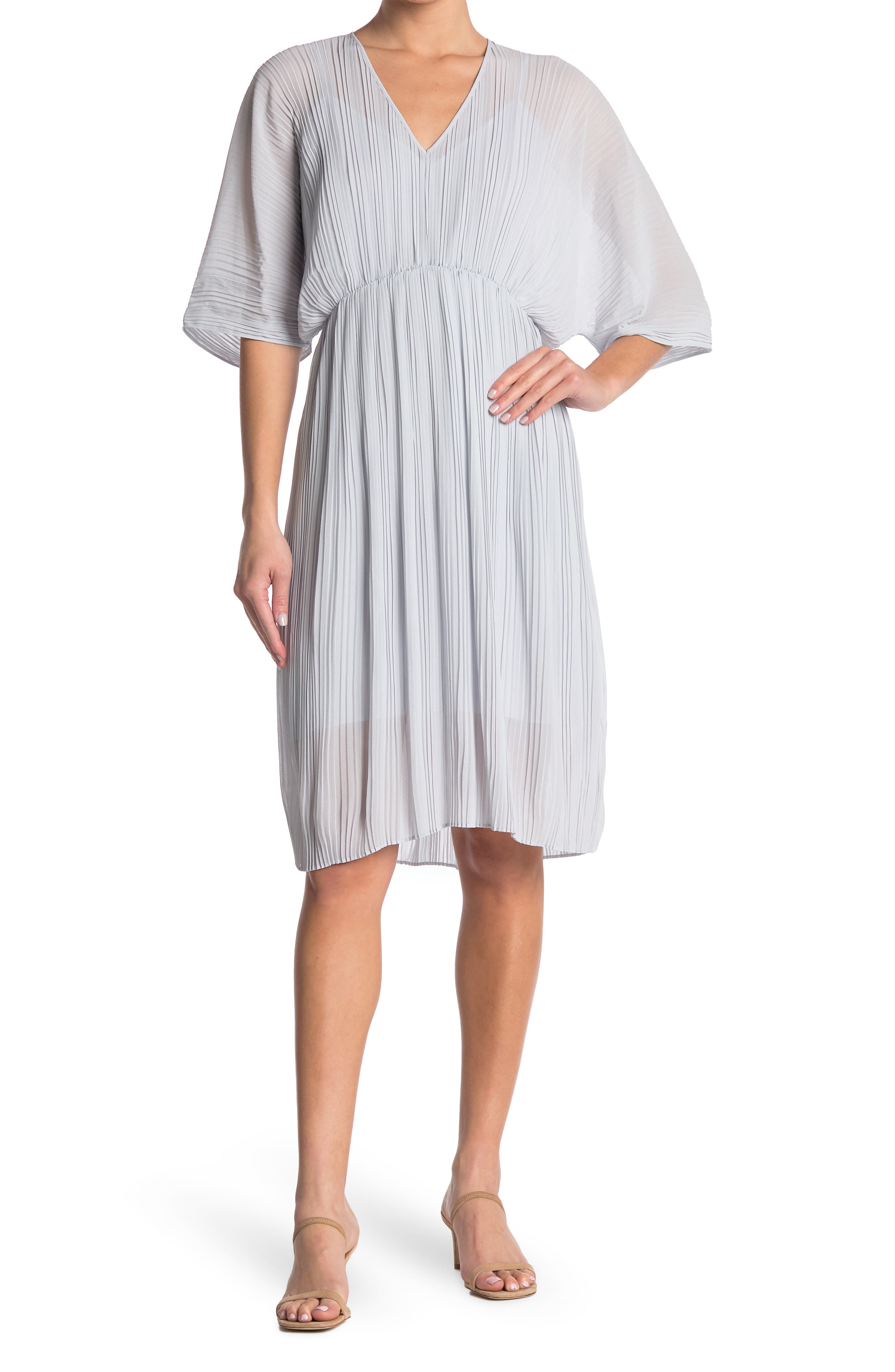 Samsøe Samsøe SAMSOE AND SAMSOE Andine Smocked Elbow Sleeve Midi Dress ...