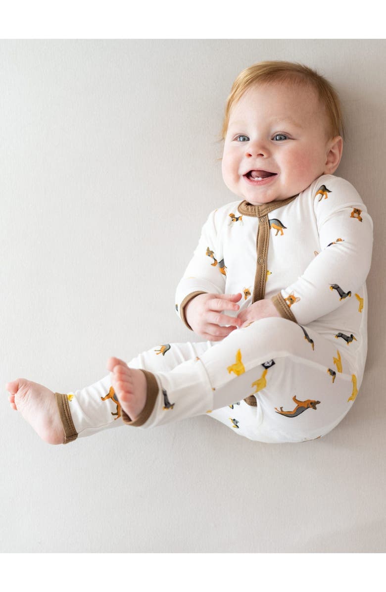 Kyte BABY Dog Print Snap Up Romper | Nordstromrack