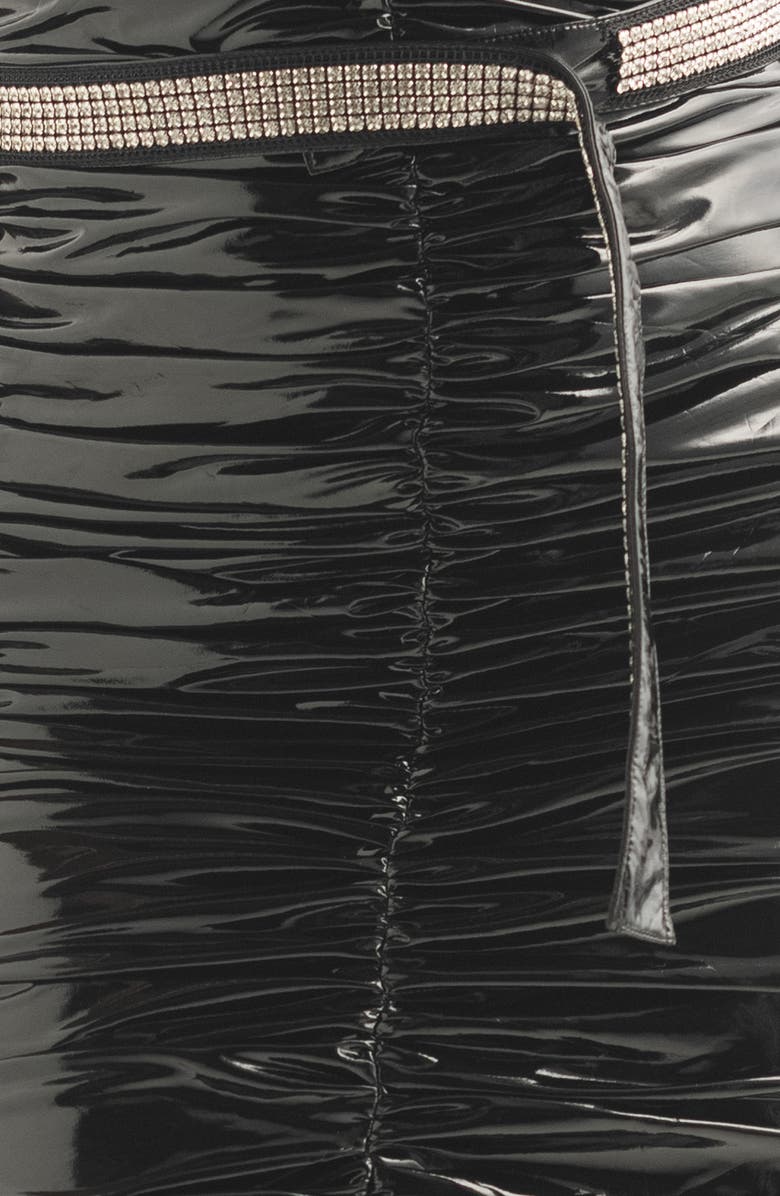 NICHOLE LYNEL THE LABEL Ruched Latex Body-Con Cocktail Dress ...