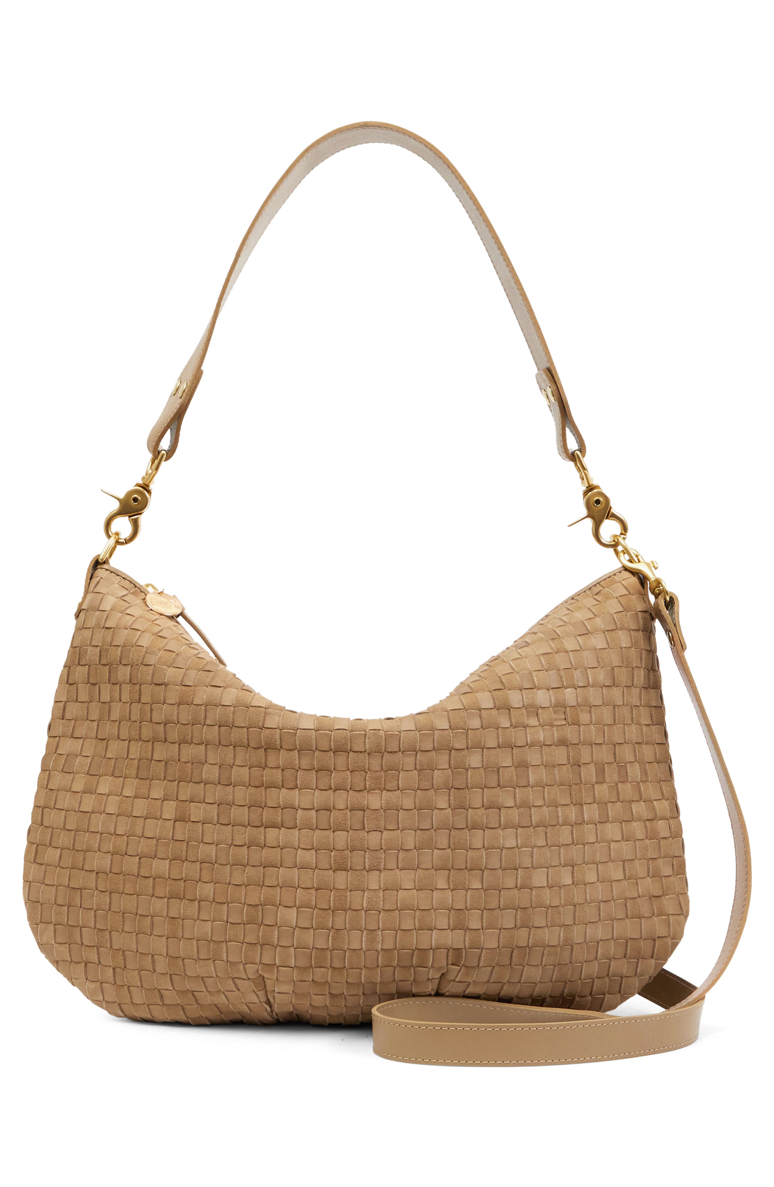 Clare V. Moyen Woven Suede Messenger Bag | Nordstrom