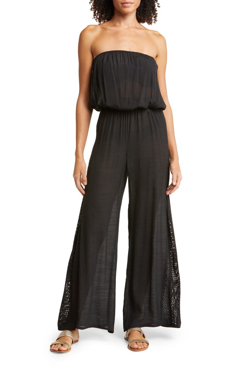 Elan Crochet Trim Strapless Cover-Up Jumpsuit | Nordstromrack