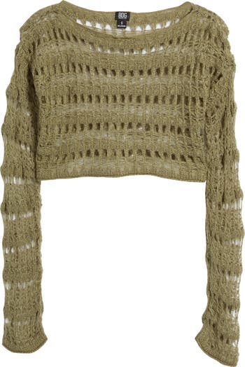 BDG Urban Outfitters Ladder Cobweb Crop Sweater | Nordstromrack