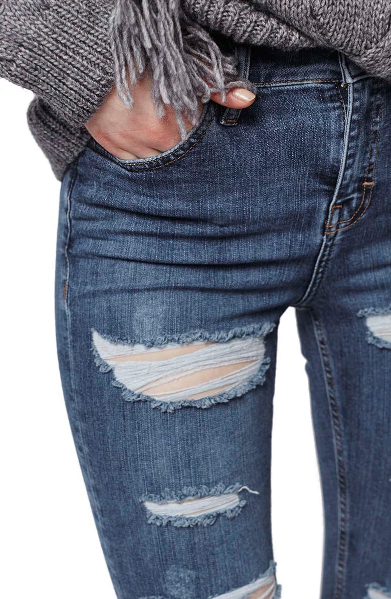Topshop Moto 'Jamie' Shredded Skinny Jeans | Nordstrom