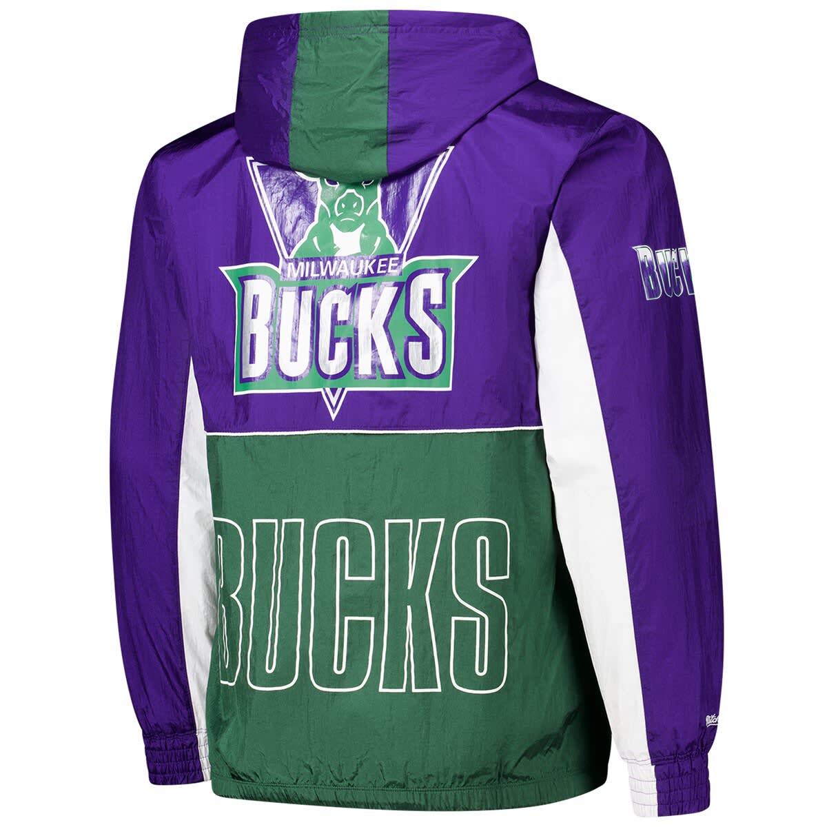 Mitchell & Ness Men's Mitchell & Ness Green/Purple Milwaukee Bucks ...