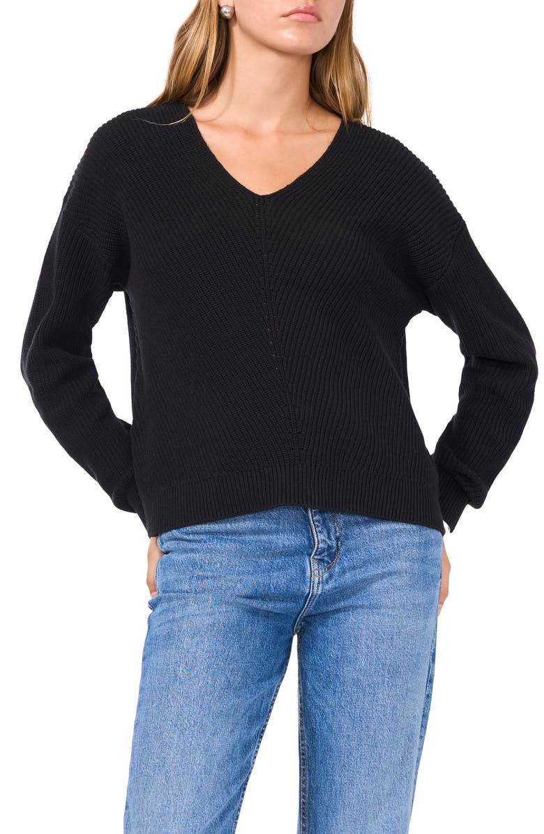 1.STATE Diagonal Rib V-Neck Sweater | Nordstromrack