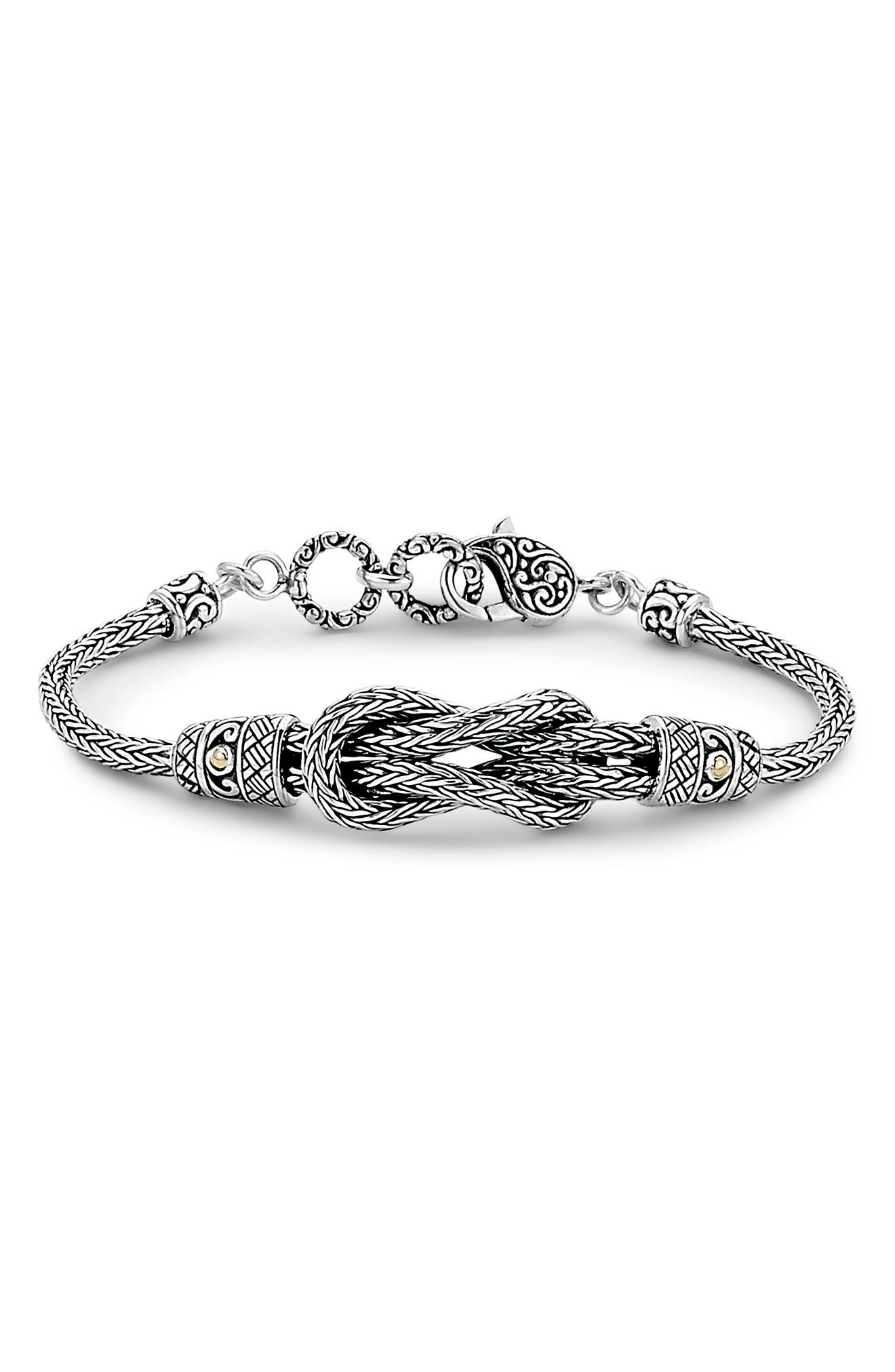 SAMUEL B. 18K Gold & Sterling Silver Knot Bracelet | Nordstromrack