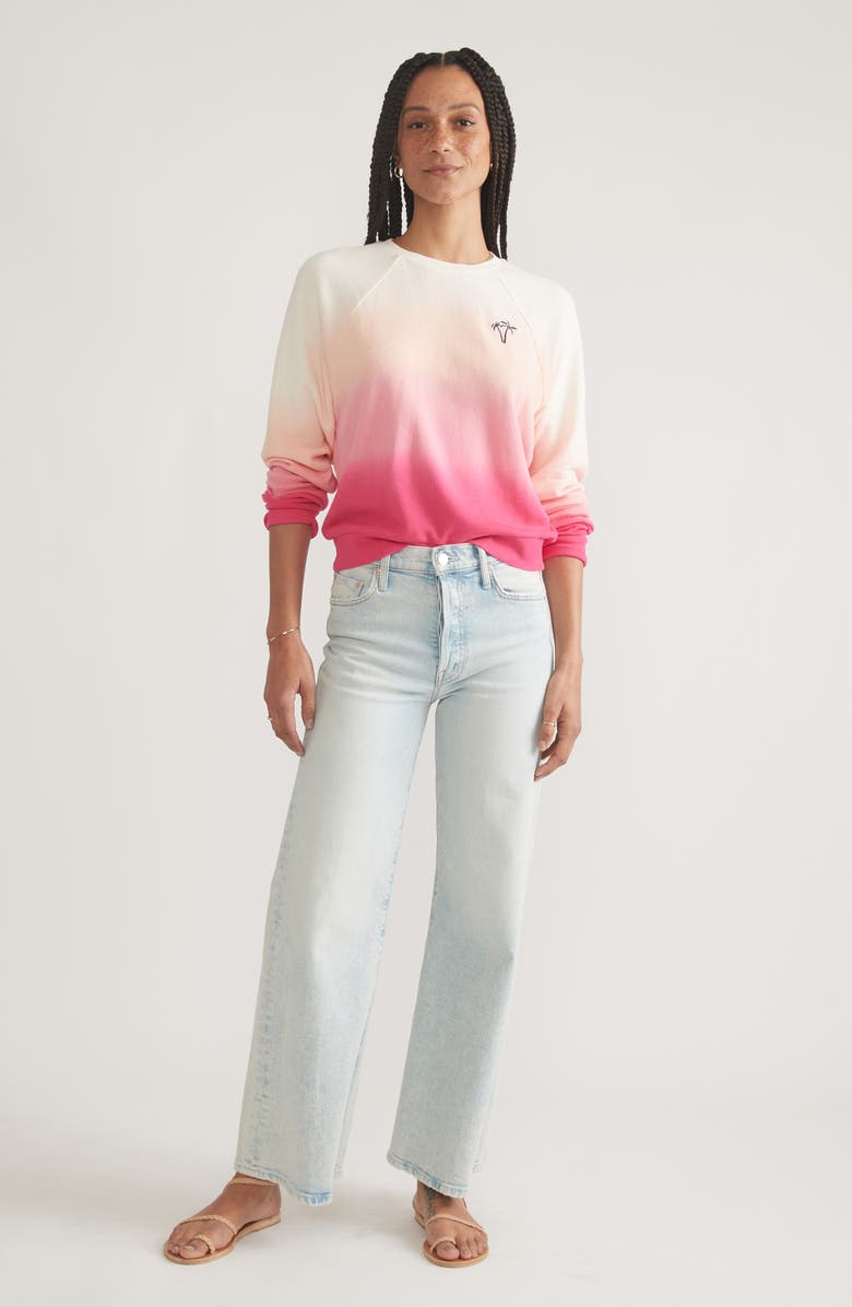 Marine Layer Dip Dye Cotton Sweatshirt | Nordstromrack