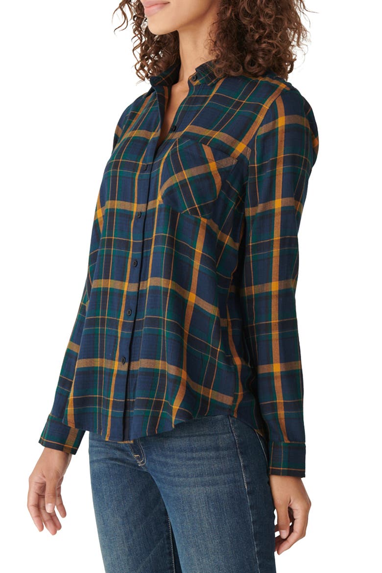 Plaid Cotton Blend Flannel Button Up Shirt (Women) | Nordstromrack