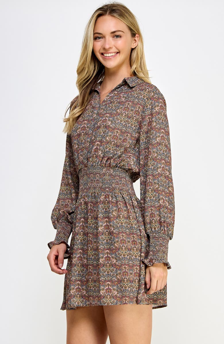 KOKO + MASON Long Sleeve Smocked Minidress | Nordstromrack