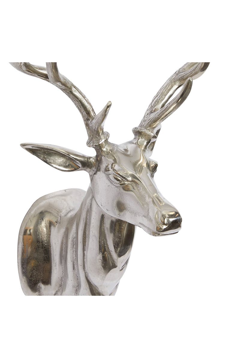 WILLOW ROW Silvertone Aluminum Head Deer Wall Decor | Nordstromrack